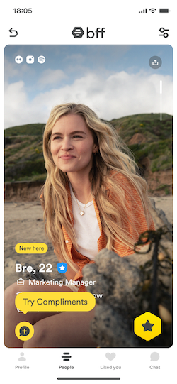 What is the Compliments feature on Bumble For Friends? – BFF Support